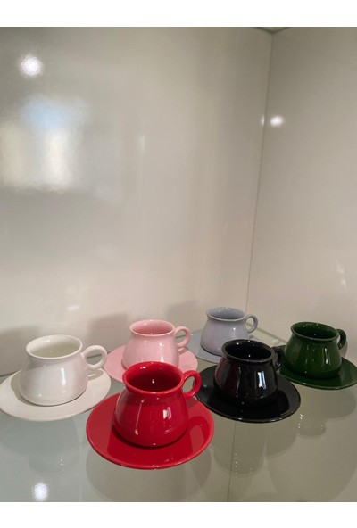 Şimşek Kitchen 6 Kişilik Seramik Kahve Fincanı