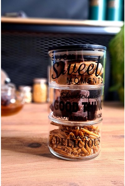 Borosilikat 3 Katlı Borosilikat Saklama Kabı Borosilikat 3 Katlı Borosilikat Saklama Kabı