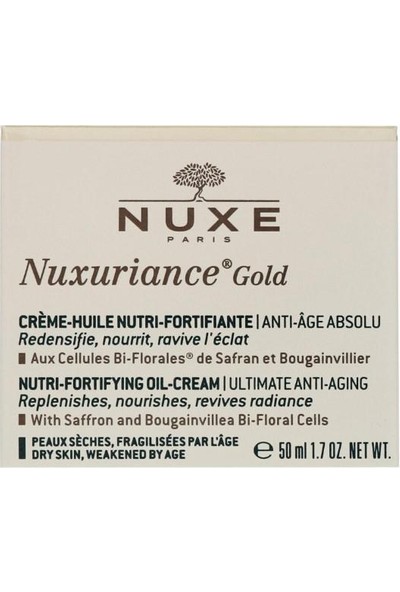 Nuxe Nuxuriance Gold Nutri Fortifying Oil Cream Gündüz Kremi 50 ml Nuxe Nuxuriance Gold Nutri Fortifying Oil Cream Gündüz Kremi 50 ml