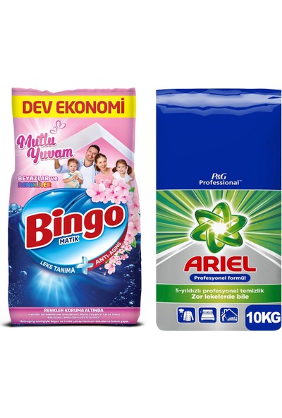 Bingo Matik 10 kg + Ariel Beyazlar Için 10 kg Bingo Matik 10 kg + Ariel Beyazlar Için 10 kg