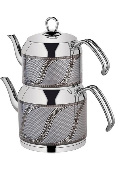 Özlife Enza Mega Boy Çaydanlık Gri