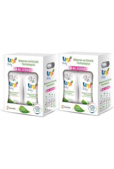 Uni Baby Biberon ve Emzik Temizleyici Set 2 Paket Toplam 8X500 ml Uni Baby Biberon ve Emzik Temizleyici Set 2 Paket Toplam 8X500 ml