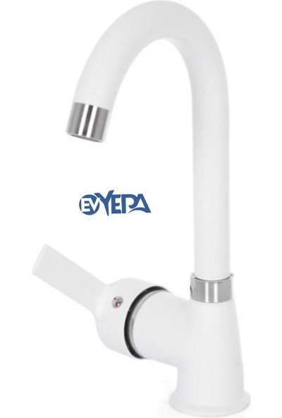 Evyepa Beyaz Gümüş Ara Lavabo Musluk Evyepa Beyaz Gümüş Ara Lavabo Musluk