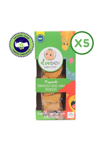 Dia Baby Organik Tereyağı Siyez Unlu Bisküvi 150 gr Adet 5 Dia Baby Organik Tereyağı Siyez Unlu Bisküvi 150 gr Adet 5