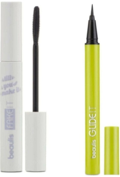 Beaulis Glide It Eyeliner 100 Black + Fake It Maskara