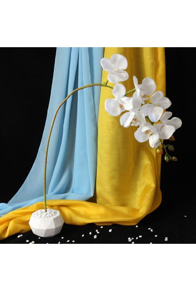 Moryconcept Orkide Çiçek Beyaz Taş Saksılı 75 cm Moryconcept Orkide Çiçek Beyaz Taş Saksılı 75 cm