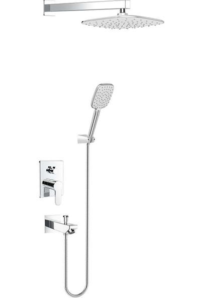 Valtemo Aqua Chrome Pop-Up Ankastre Duş Takımı