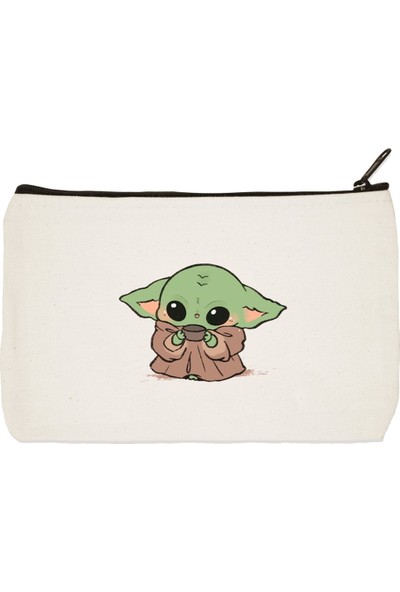 Day Store Clutch Baby Yoda Baskılı Bez Makyaj Çantası Day Store Clutch Baby Yoda Baskılı Bez Makyaj Çantası