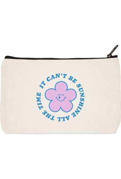 Day Store Clutch Sunshine Baskılı Bez Makyaj Çantası