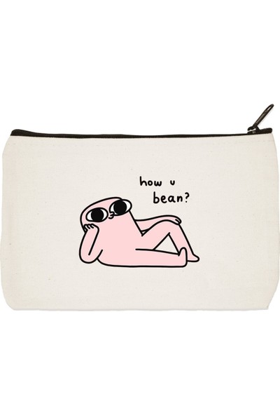 Day Store Clutch How U Bean? Baskılı Bez Makyaj Çantası