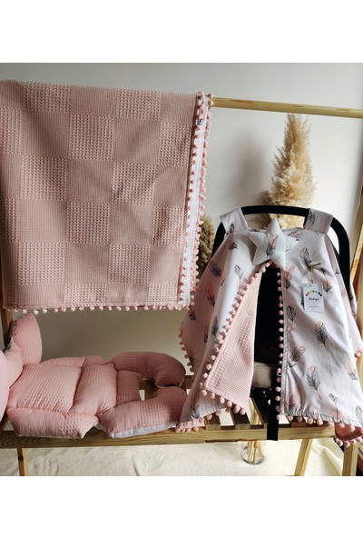 Raduga Collection Çift Taraflı Puset Örtüsü+Puset Minderi+Battaniye Pudra Tüy Raduga Collection Çift Taraflı Puset Örtüsü+Puset Minderi+Battaniye Pudra Tüy