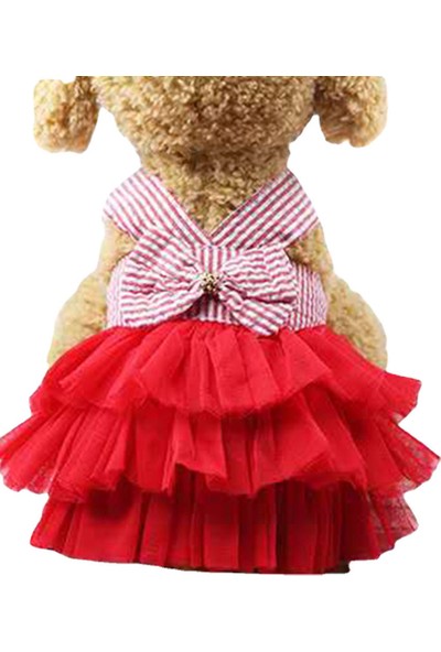 Janae Şifon Kabarık Köpek Kıyafeti - Kırmızı (Yurt Dışından) Janae Şifon Kabarık Köpek Kıyafeti - Kırmızı (Yurt Dışından)