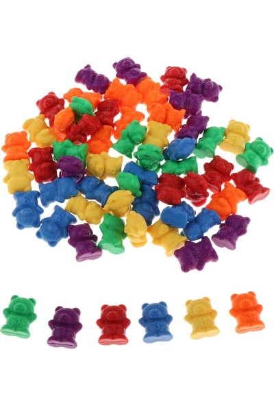 Bear Manipülatif Sayaçlar - Çeşitli Boyutlar - Set 60 - Çeşitli Renk Bear Manipülatif Sayaçlar - Çeşitli Boyutlar - Set 60 - Çeşitli Renk