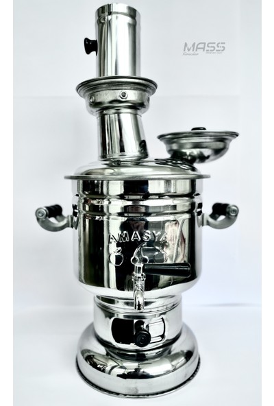 Mass Krom Çelik Semaver 4,5 Litre Mass Krom Çelik Semaver 4,5 Litre