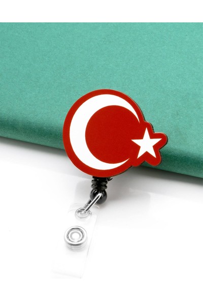 Apptakı Ay Yıldız Türk Bayrağı Yoyo Yaka Kartığı Yoyo Kartlık - YOY0074 Apptakı Ay Yıldız Türk Bayrağı Yoyo Yaka Kartığı Yoyo Kartlık - YOY0074