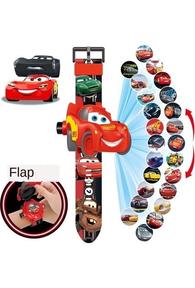 Car's Şimşek Mcqueen 3D Projeksiyonlu Saat Car's Şimşek Mcqueen 3D Projeksiyonlu Saat