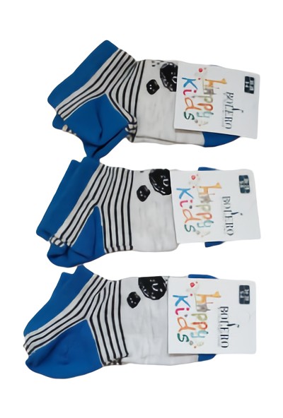 Bolero %80 Pamuk 3'lü Erkek Çocuk Patik Çorap