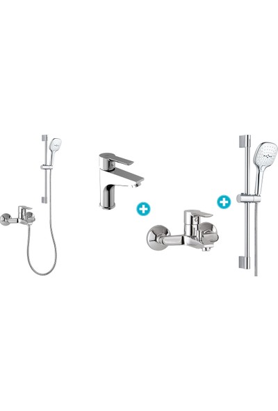 Nsk 5001002 3’ü 1 Arada Banyo Seti Krom