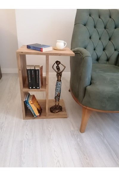 Rmd Shop Gold Raflı Yan Sehpa Atlantik Çam