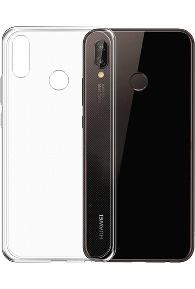 ikon Huawei P20 Lite Kılıf Şeffaf Süper Silikon Kapak