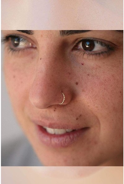 Asur Gümüş Gümüş Halka Burma Sarmal Hızma Burun Piercing Nose Ring Asur Gümüş Gümüş Halka Burma Sarmal Hızma Burun Piercing Nose Ring