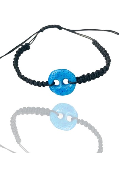 Asur Gümüş Siyah Ipli Iki Delikli Mavi Süryani Makrome Nazar Bilekliği Mardin Midyat Gümüş Asur Gümüş Siyah Ipli Iki Delikli Mavi Süryani Makrome Nazar Bilekliği Mardin Midyat Gümüş