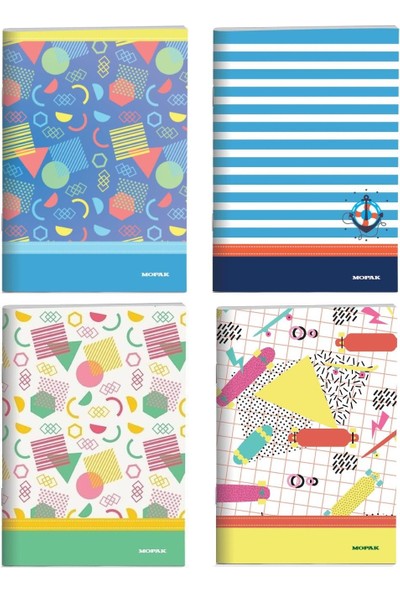 Mopak A4 80 Yaprak Karton Kapak Dikişli Defter 2 Kareli + 2 Çizgili Mopak A4 80 Yaprak Karton Kapak Dikişli Defter 2 Kareli + 2 Çizgili