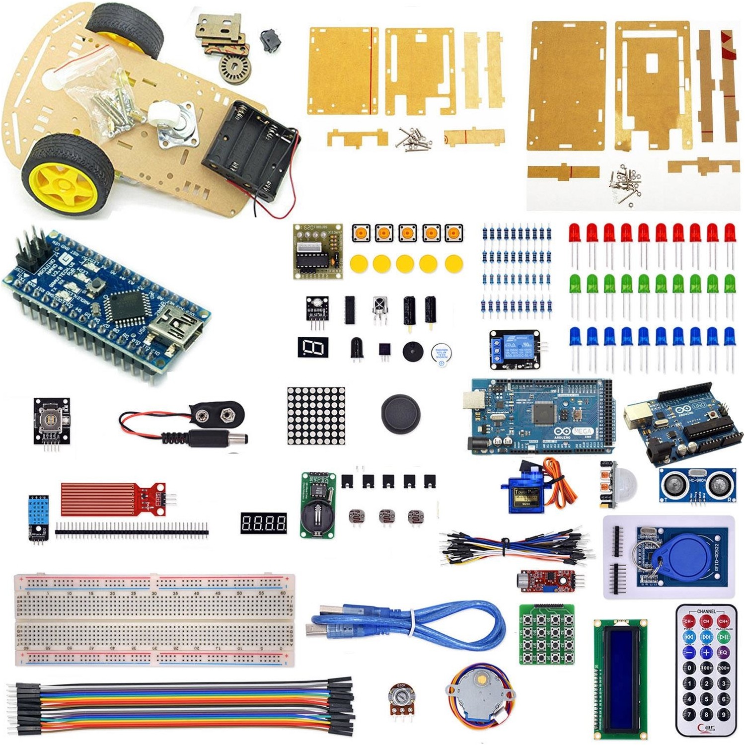 Arduino Nano Mega Uno 183 Parça 6 İn 1 Robotik Kodlama 2 Wd Fiyatı