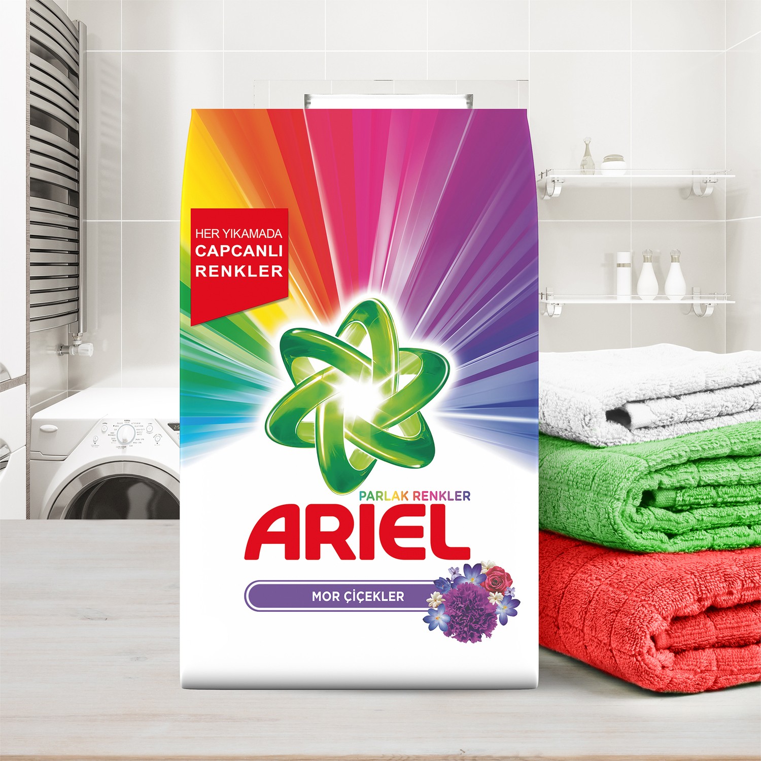 Ariel 7 kg Toz Çamaşır Deterjanı Mor Çiçekler Fiyatı