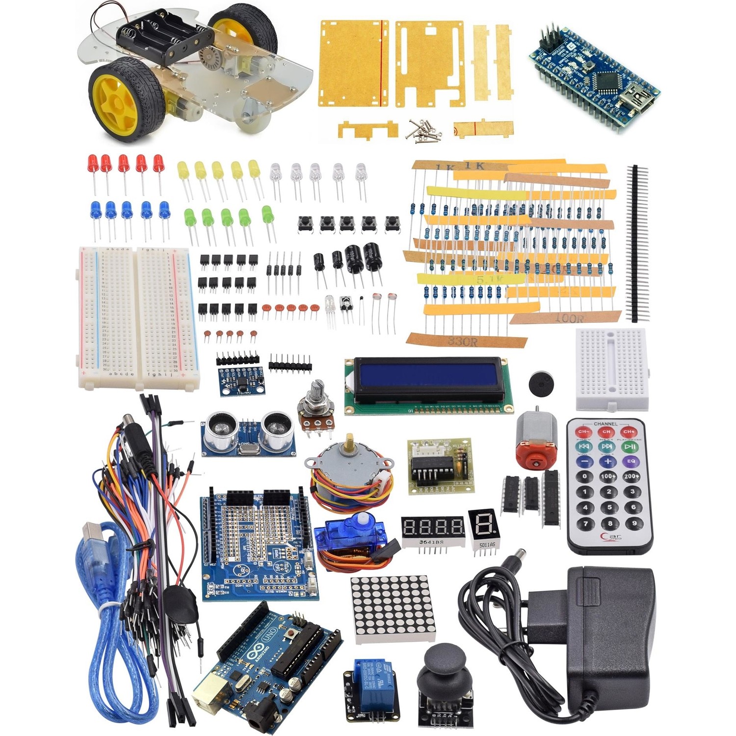 Arduino Nano Uno R3 276 Parça 4 İn 1 Robotik Kodlama 2 Wd Fiyatı