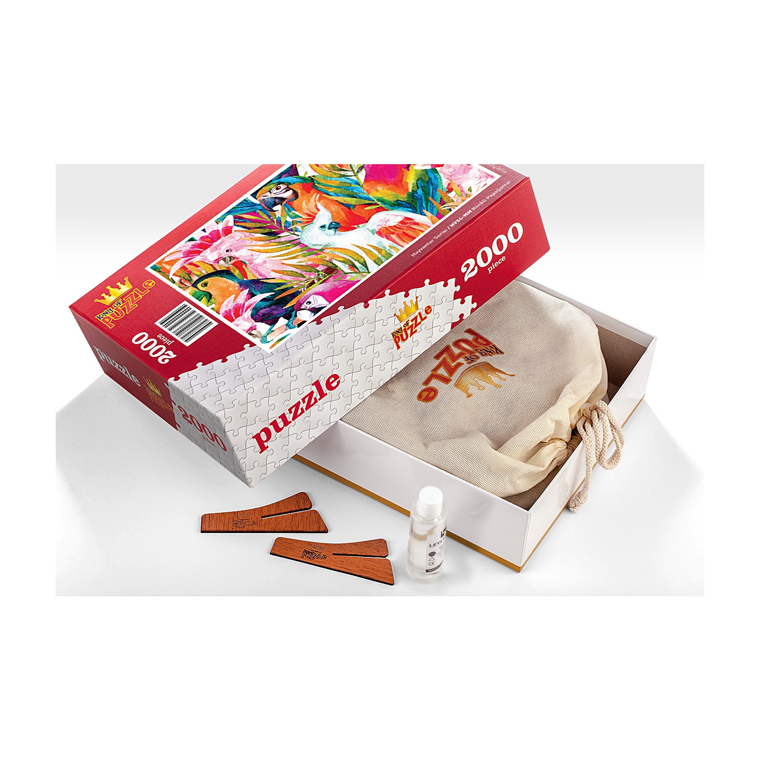 King Of Puzzle Renkli Papağanlar Ahşap Puzzle 2000 Parça Fiyatı