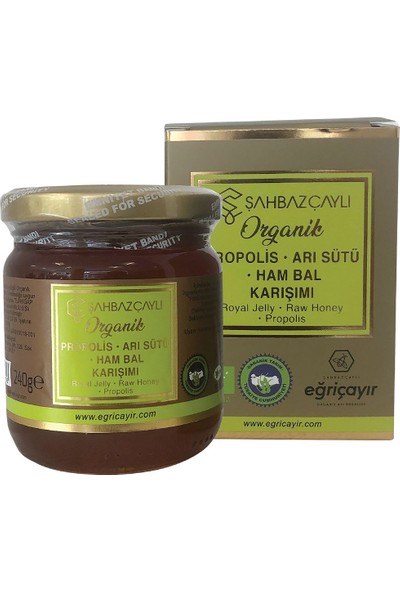 Eğriçayır Organik Arı Sütü-Bal-Propolis Karışımı 225g