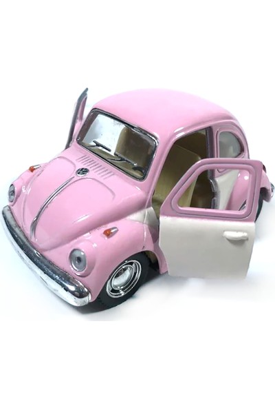 İdea Beyaz Kapılı Mini Boy Pembe Renkli Vosvos Metal Araba (10 cm)-1 A İdea Beyaz Kapılı Mini Boy Pembe Renkli Vosvos Metal Araba (10 cm)-1 A