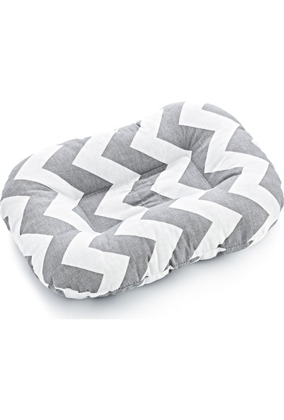 Babyjem Emzirme Yastığı Gri Zigzag
