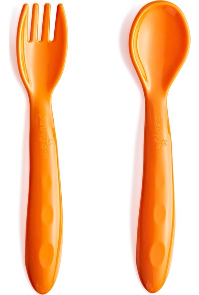 Babyjem Mama Kaşık Çatal Takımı Turuncu