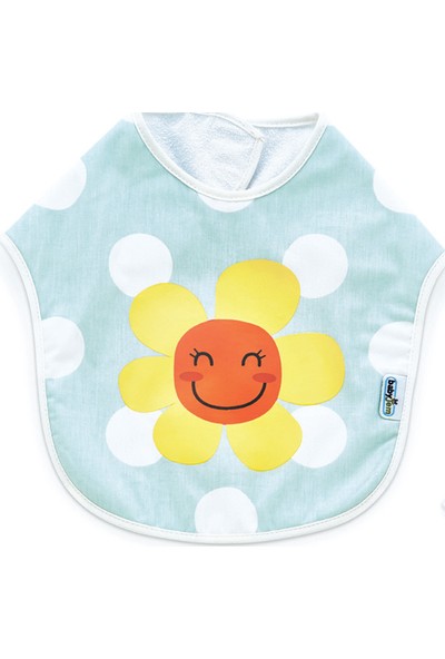 Babyjem Puanlı Baskılı Mama Önlüğü Mavi