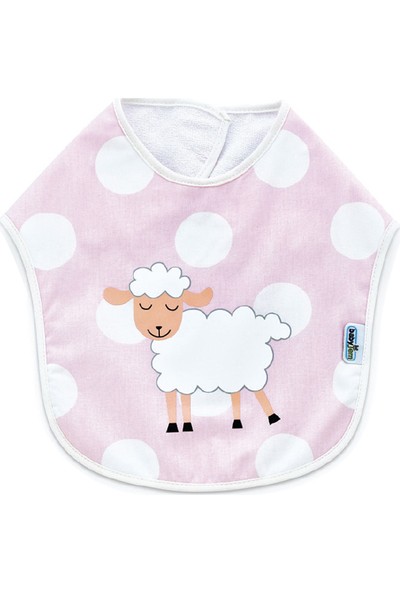 Babyjem Puanlı Baskılı Mama Önlüğü Pembe
