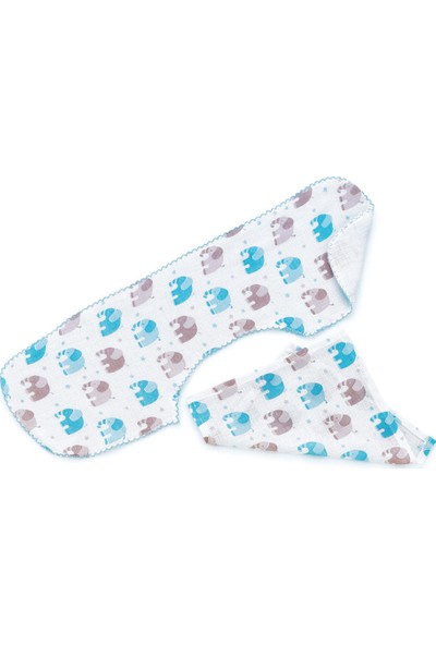 Babyjem Müslin Omuz Örtüsü Ve Ağız Mendil Fil Babyjem Müslin Omuz Örtüsü Ve Ağız Mendil Fil