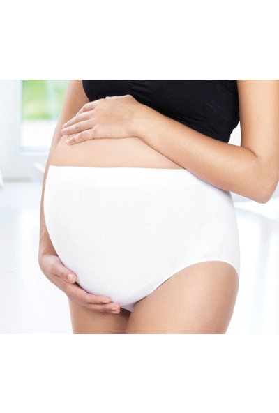 Babyjem Dikişsiz Hamile Külodu Xl Bd Beyaz