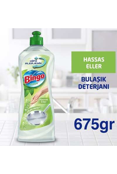 Bingo Elde Bulaşık Deterjanı Hassas Eller 675 gr Bingo Elde Bulaşık Deterjanı Hassas Eller 675 gr