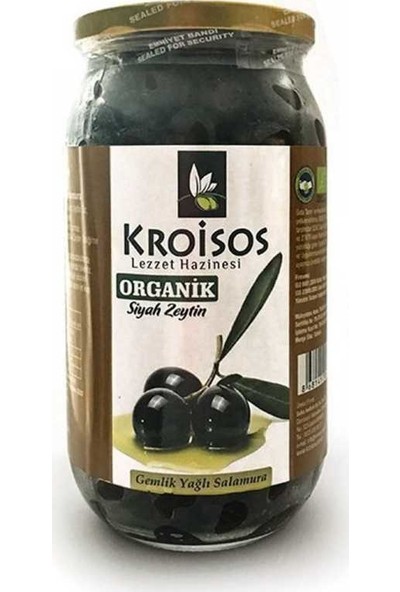 Kroisos Organic Siyah Zeytin 700 gr Orta Boy Kroisos Organic Siyah Zeytin 700 gr Orta Boy
