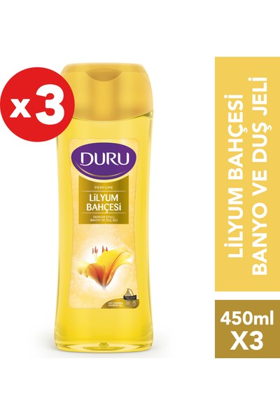 Duru Perfume Lilyum Bahçesi Duş Jeli 450 ml 3'lü Avantaj Paketi Duru Perfume Lilyum Bahçesi Duş Jeli 450 ml 3'lü Avantaj Paketi