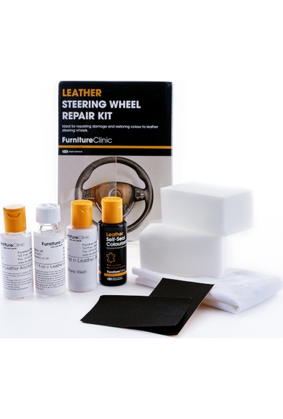 Furniture Clinic Deri Direksiyon Tamir Yenileme Seti – Siyah - 200 ml Furniture Clinic Deri Direksiyon Tamir Yenileme Seti – Siyah - 200 ml
