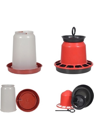 Yopigo Tavuk Civciv Askılı Yemlik 5 kg ve Suluk 4 Litre