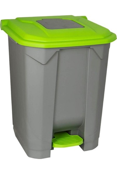Planet Konteyner Bahçe Çöp Kovası 50 Lt.Tekerlekli Yeşil Kapak