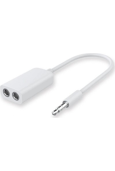 Hadron 3.5 mm Stereo 4 Pin Kulaklık Çoklayıcı Kablo Aux Çoklayıcı 15 cm