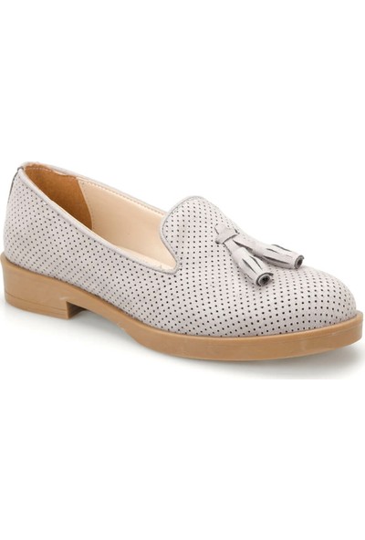 Miss F Ds19041 Gri Kadın Loafer Ayakkabı