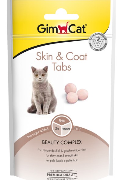 Gimcat Kedi Ödül Tableti Skin & Coat 40Gr