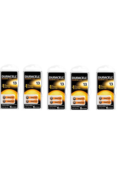 Duracell 13 Numara İşitme Cihazı Pili 6x5 30 Adet