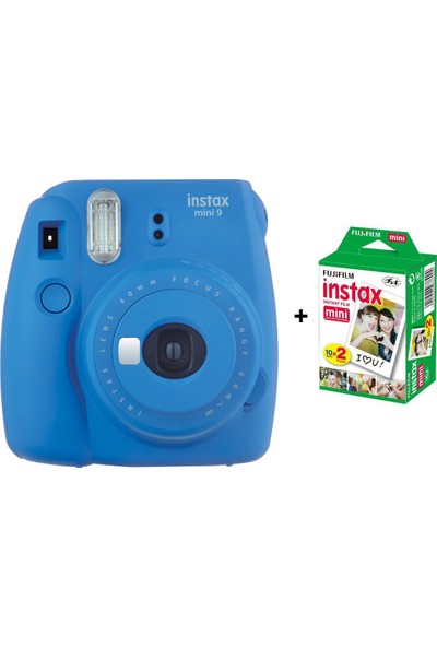 Fujifilm İnstax mini 9 + 20'Li Film Mavi Set